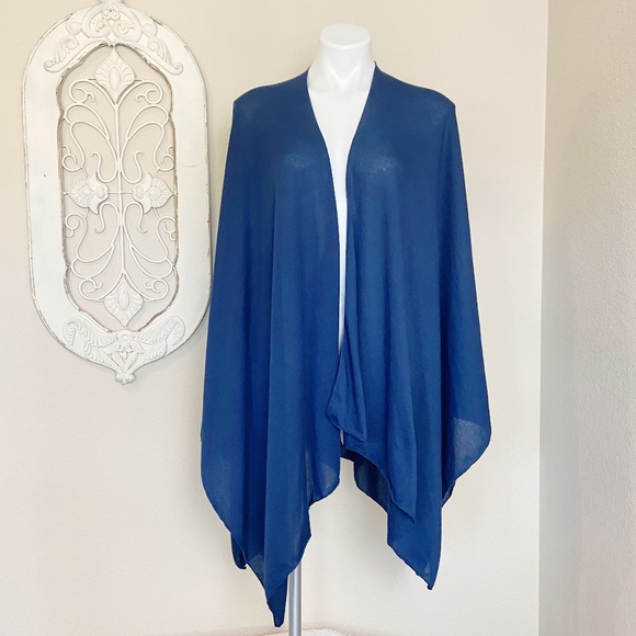 DONNI. | Accessories | Donni Womens Navy Blue Knit Wonder Cape Scarf ...
